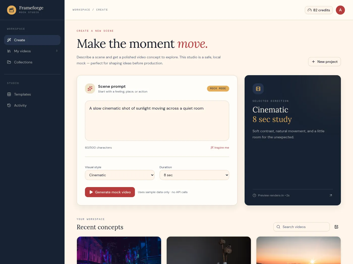Mock Video Generator Hub