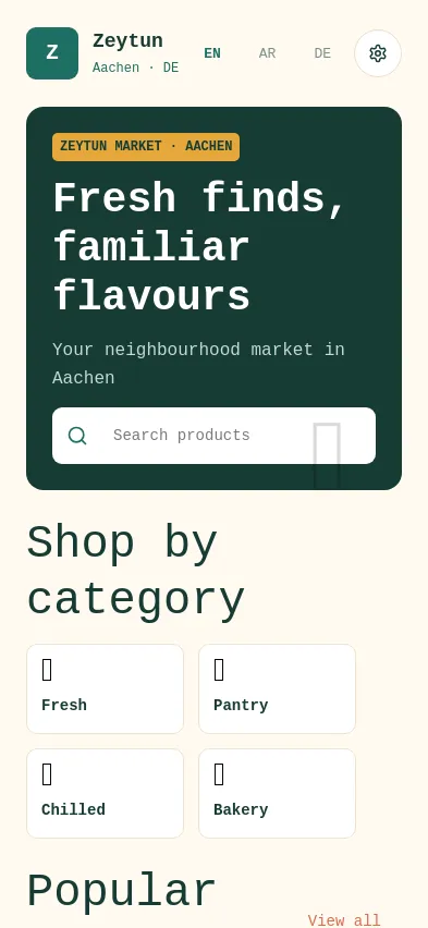 Zeytun Supermarket App