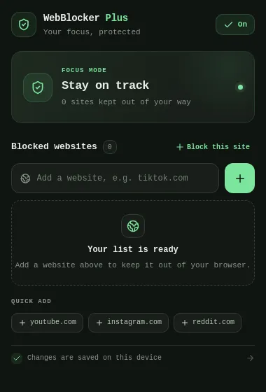 WebBlocker Plus
