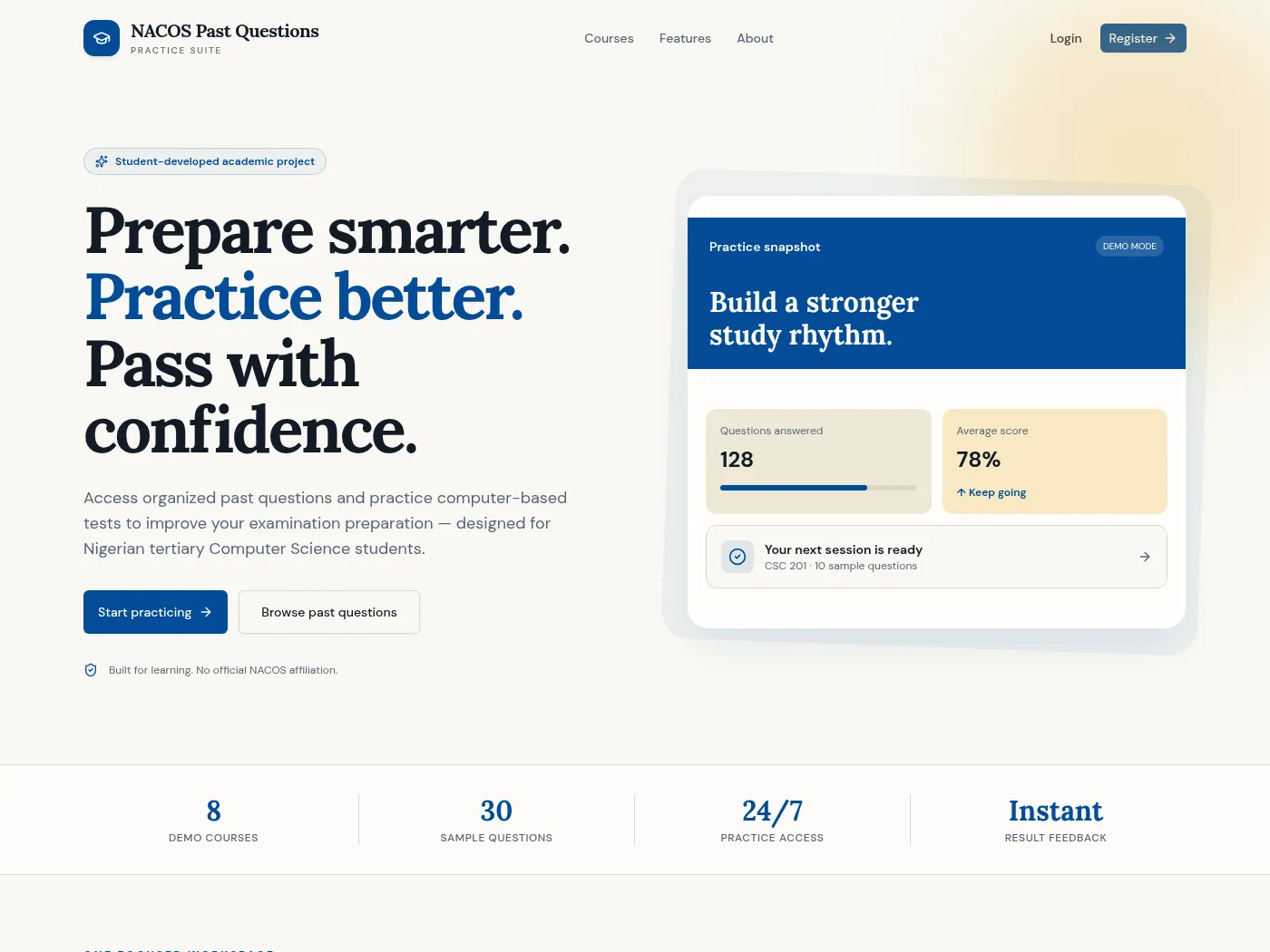 NACOS CBT Practice Suite