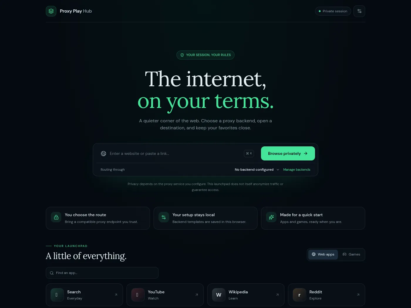 Proxy Play Hub
