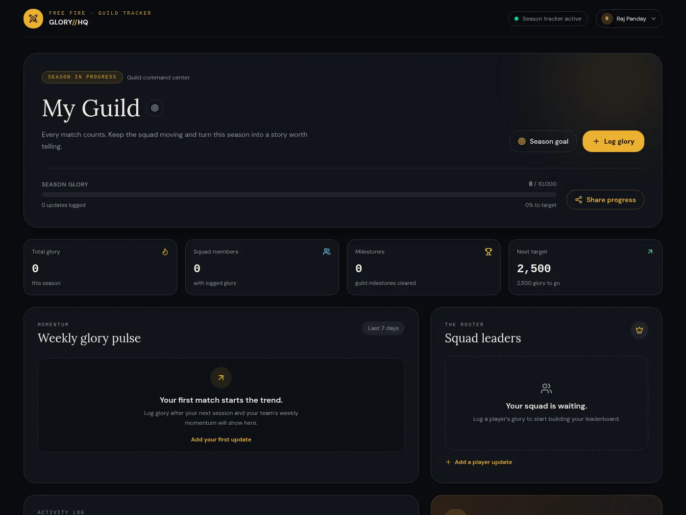 Guild Glory Tracker