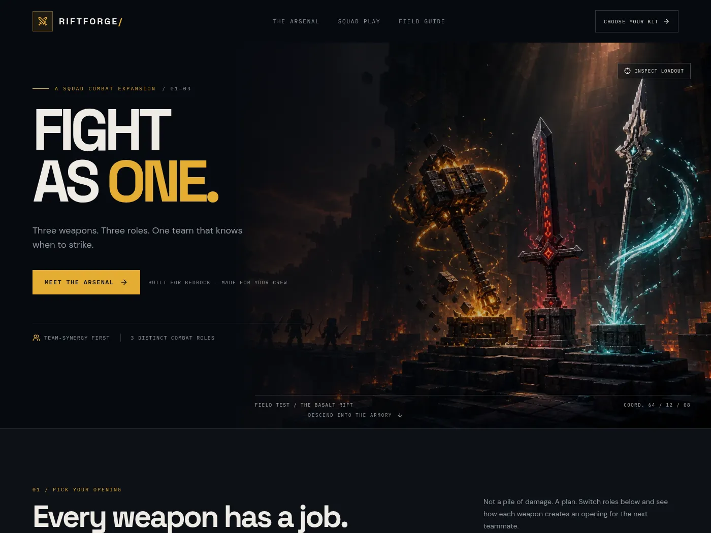 Minecraft Team Weapons Add-On
