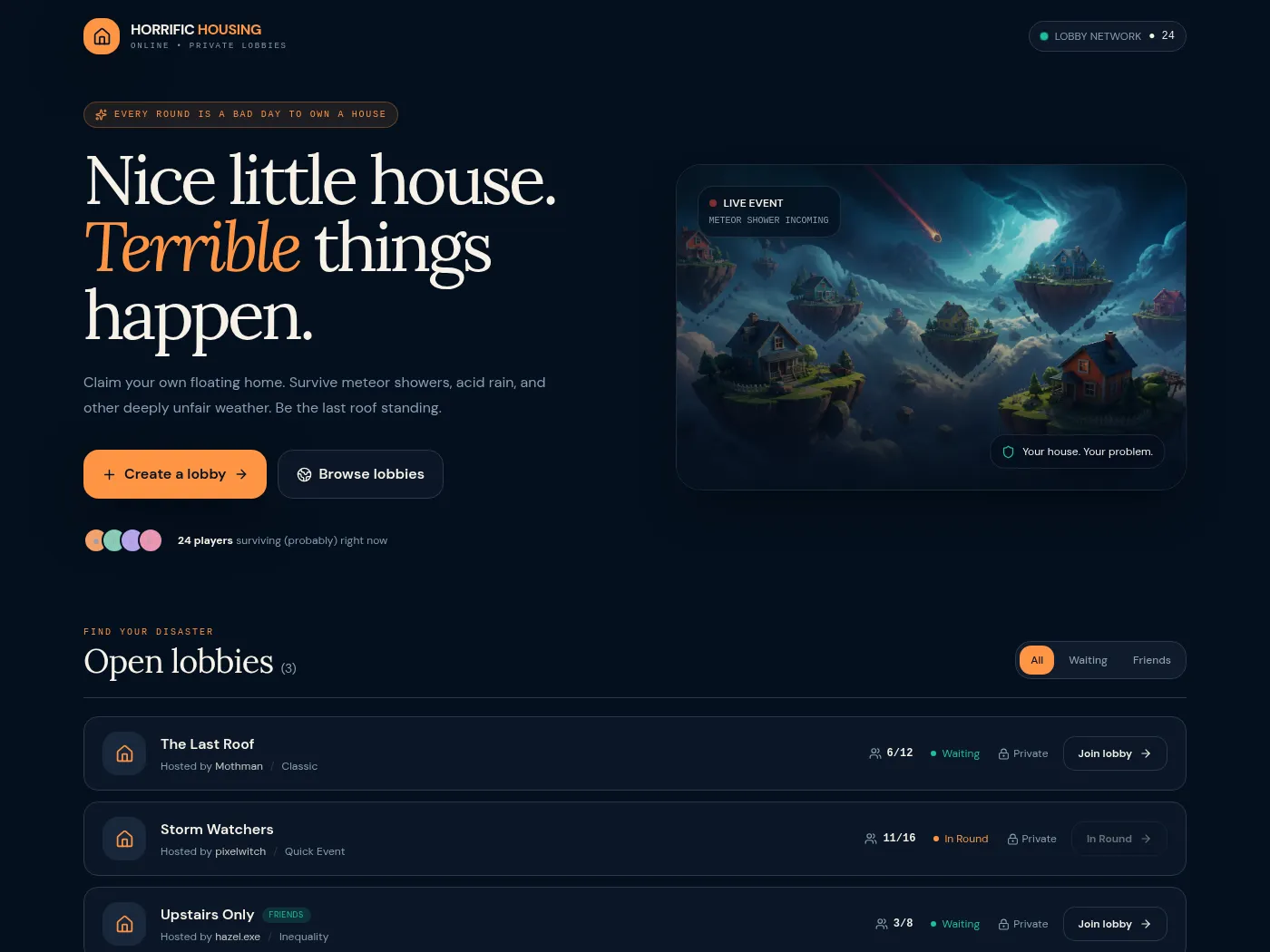 Horrific Housing Online