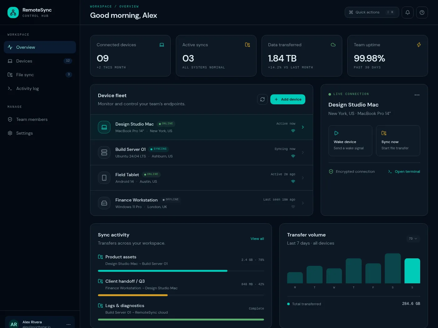 RemoteSync Control Hub