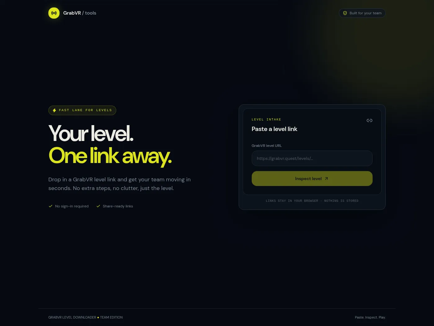 GrabVR Level Downloader