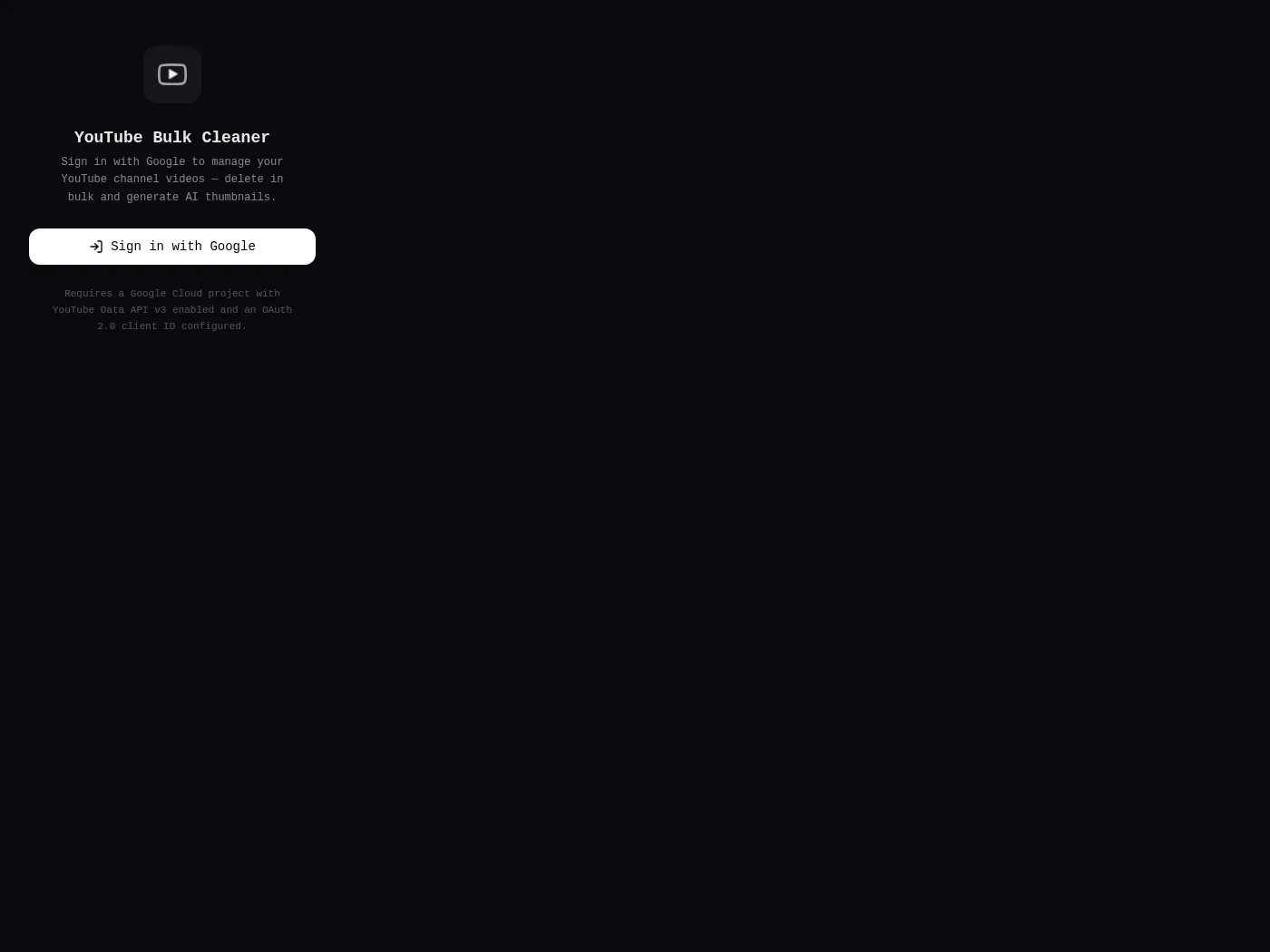 YouTube Bulk Cleaner