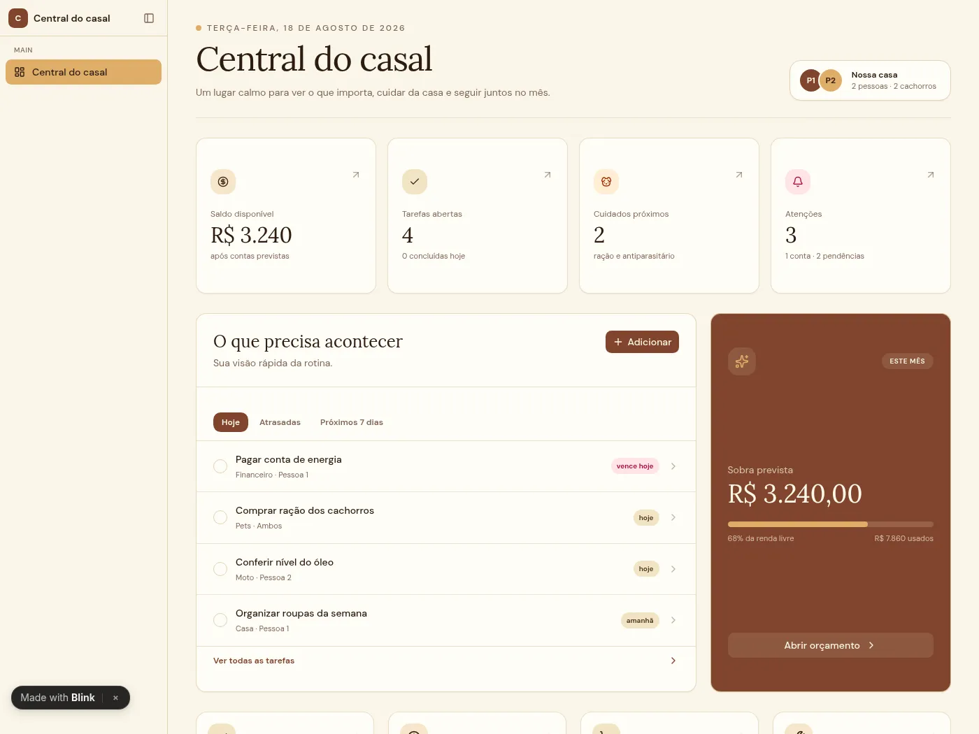 Sistema Operacional do Casal