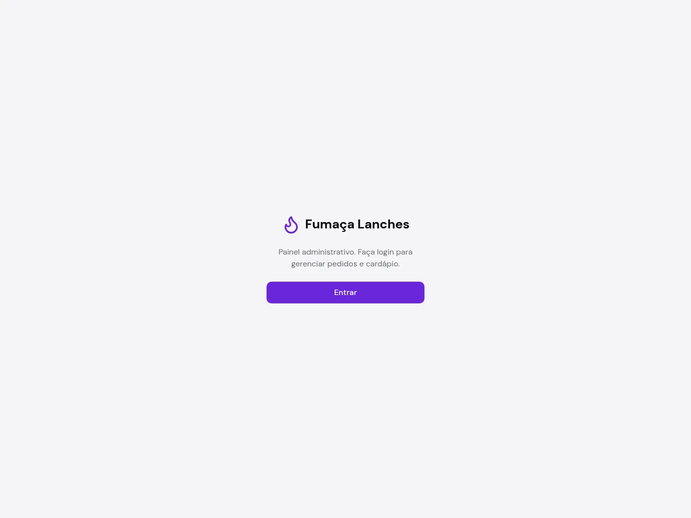 Fumaça Lanches Admin Portal
