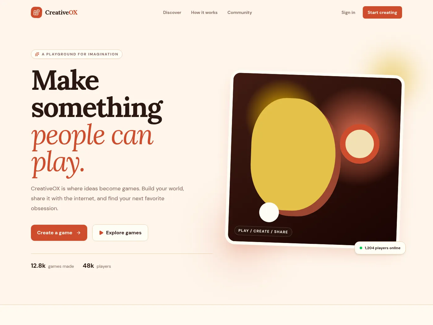 CreativeOX Game Builder
