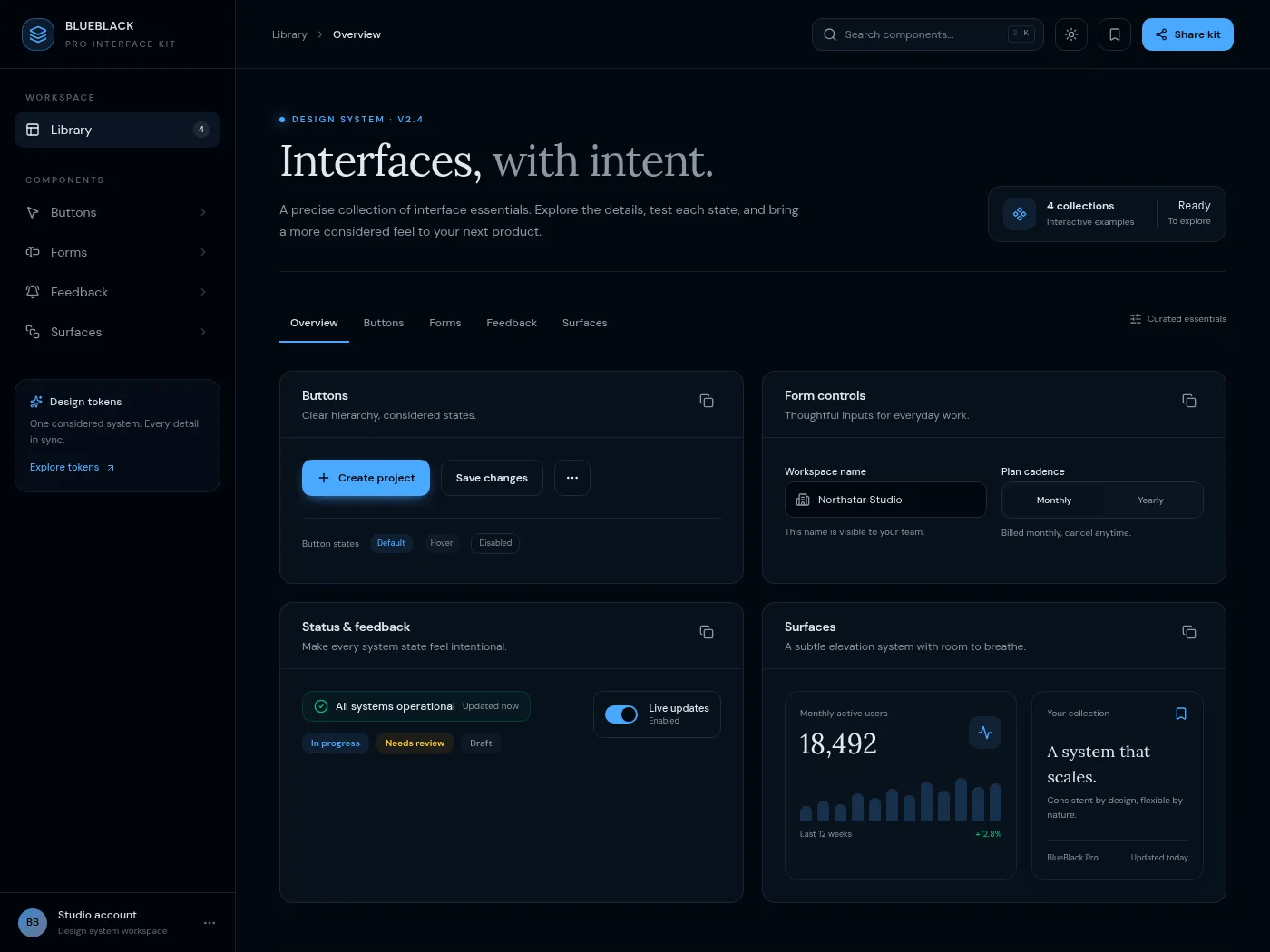 BlueBlack Pro UI Kit