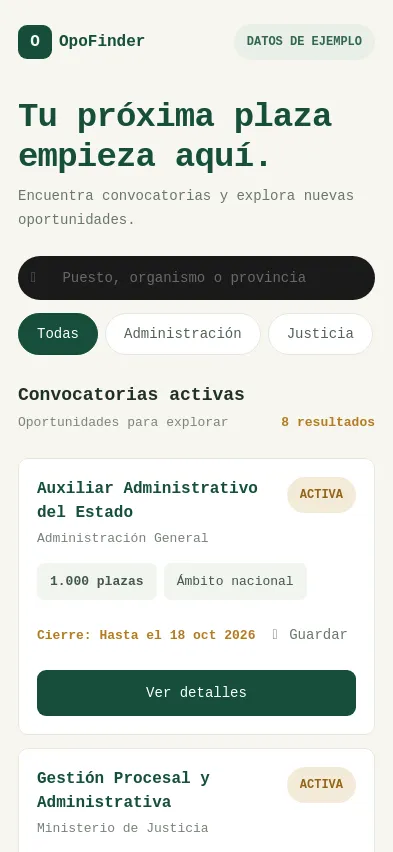 OpoFinder Móvil