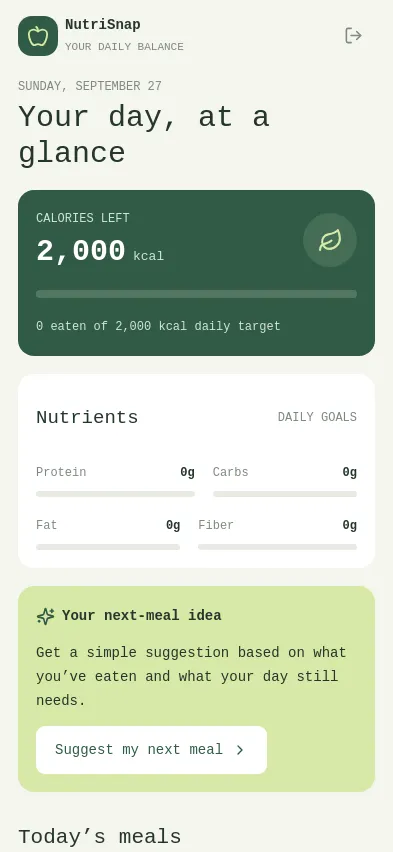 NutriSnap AI Tracker
