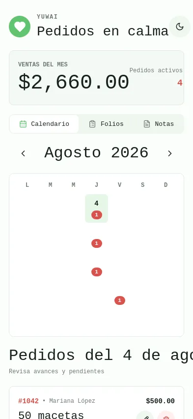 YUWAI Pedido Manager