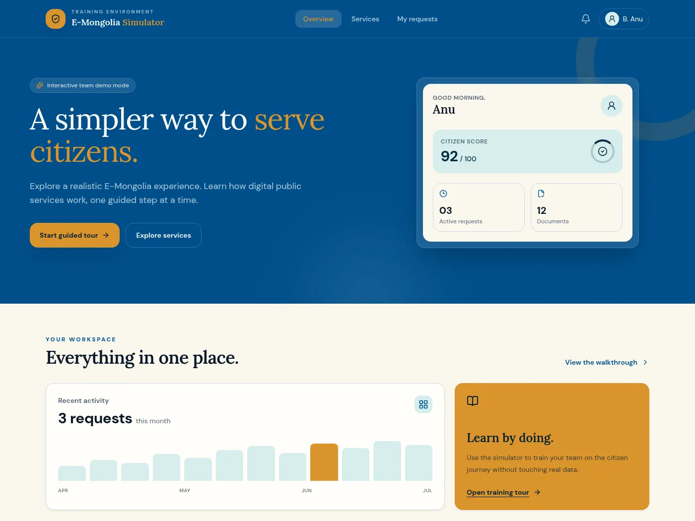 E-Gov Platform Simulator