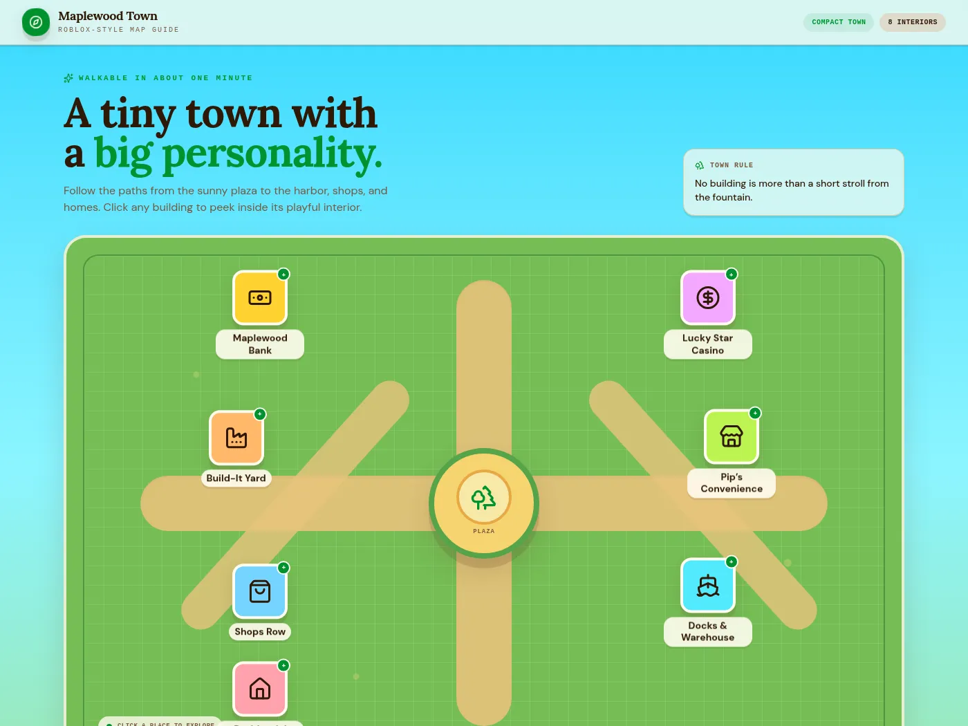 Cartoon Town Roblox Map