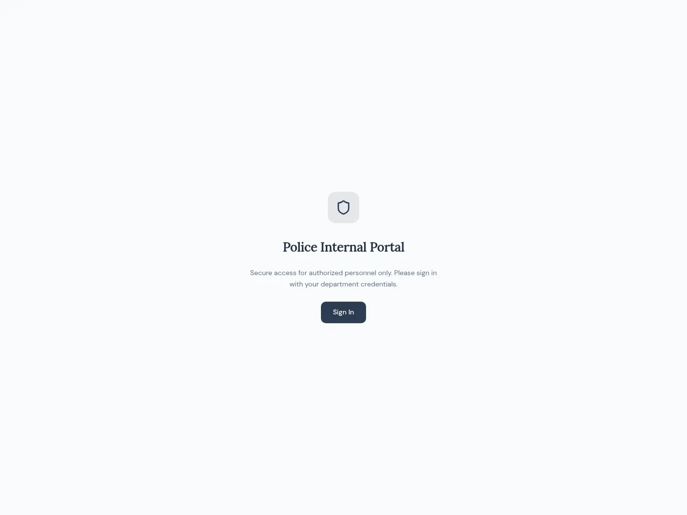 Police Internal Portal
