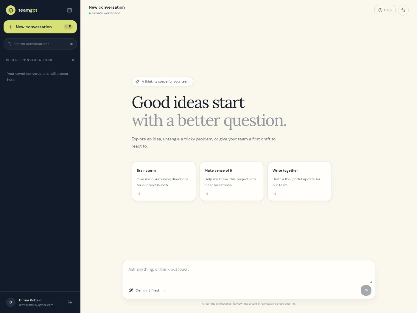 TeamGPT Collaboration Hub