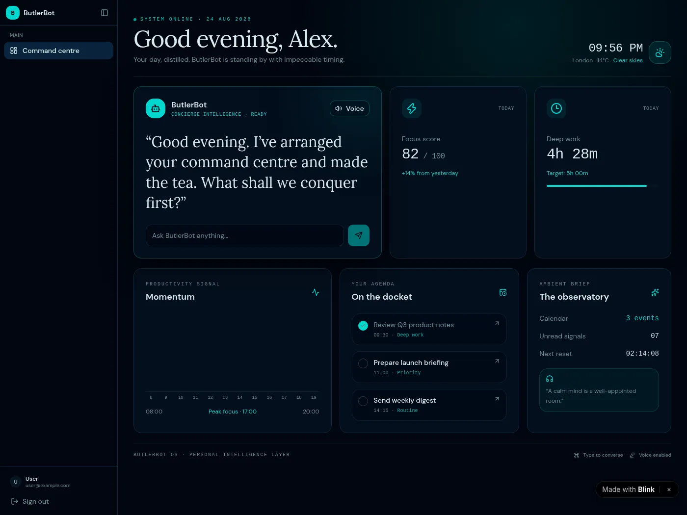 ButlerBot Dashboard