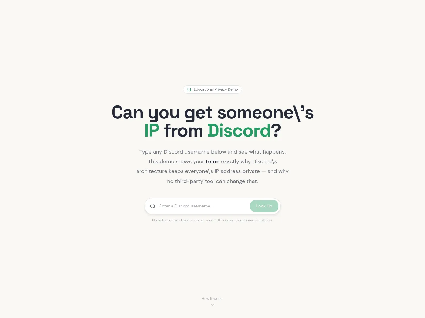 Discord Privacy Demo