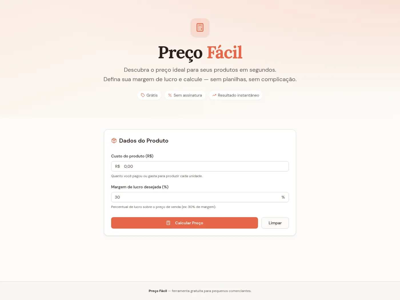 Preço Fácil App