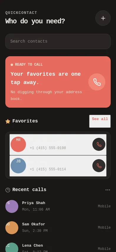 QuickContact Dialer