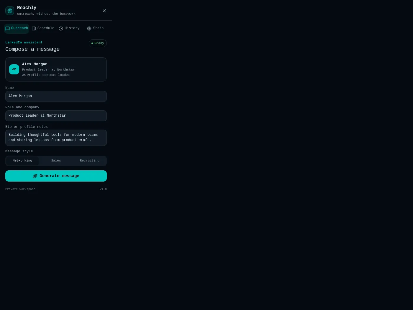 AI Outreach & Scheduler Extension
