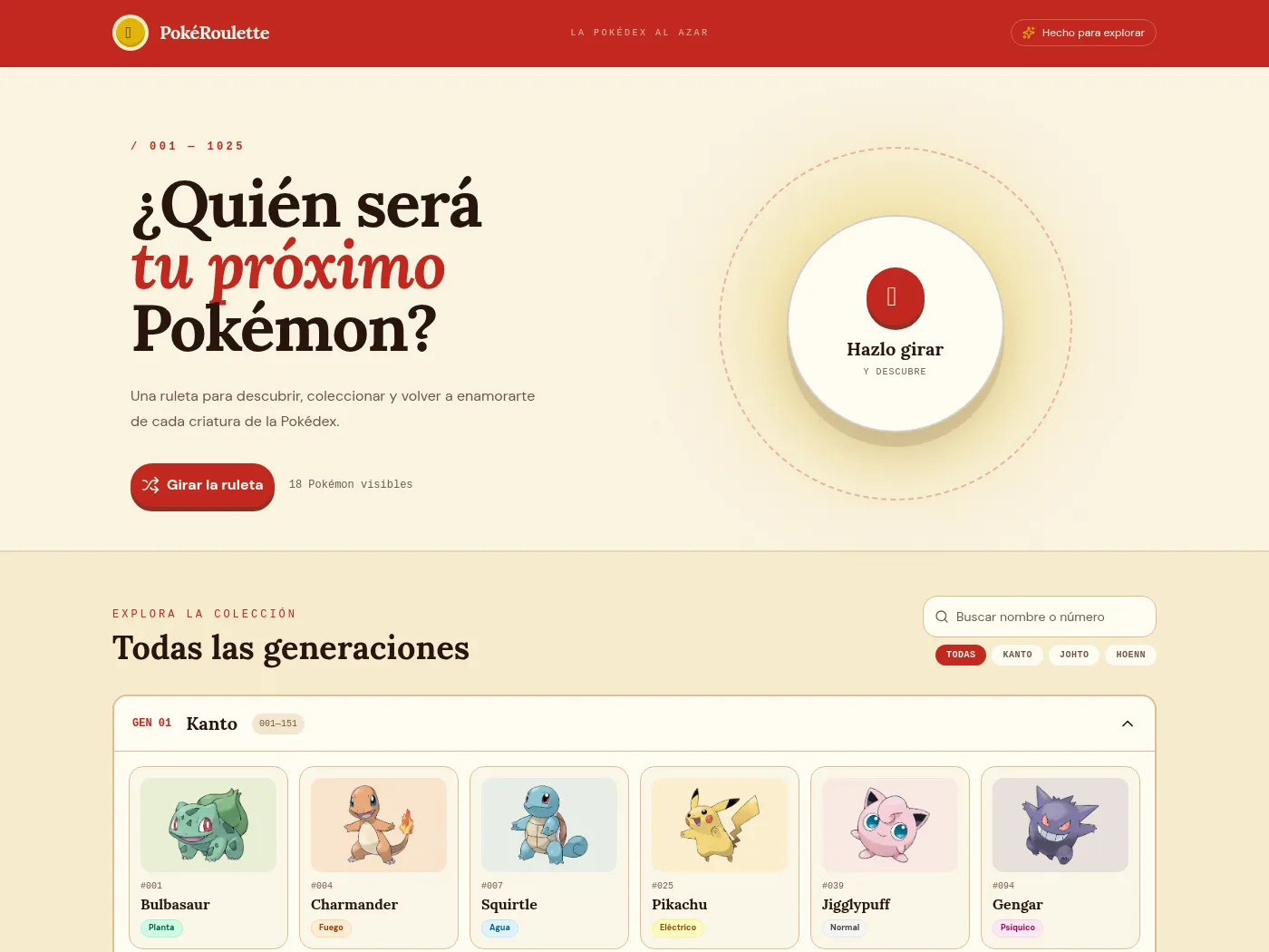 PokéRoulette Web