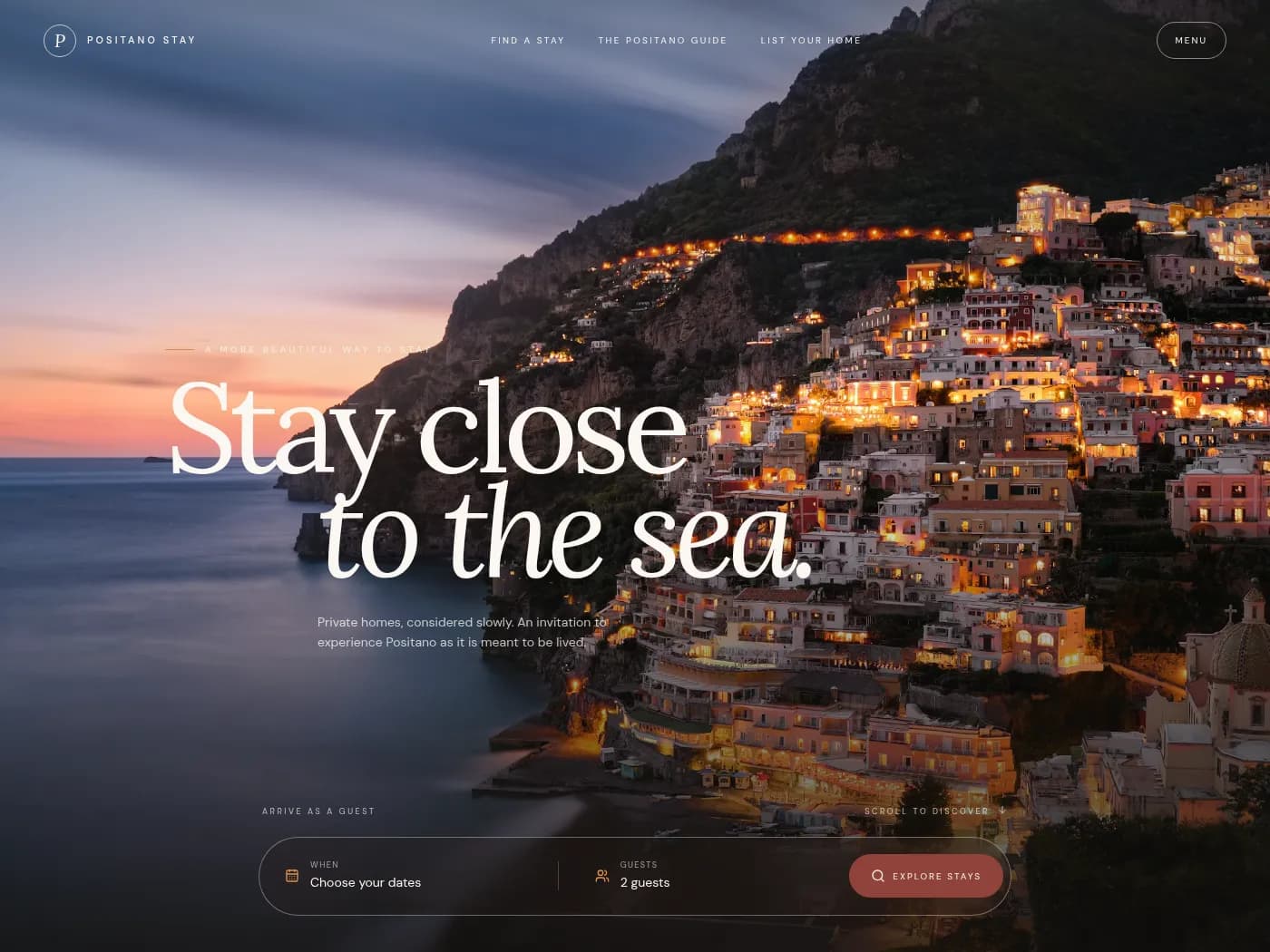 Positano Stay Booking Site