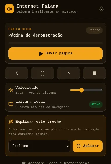 Internet Falada Extension