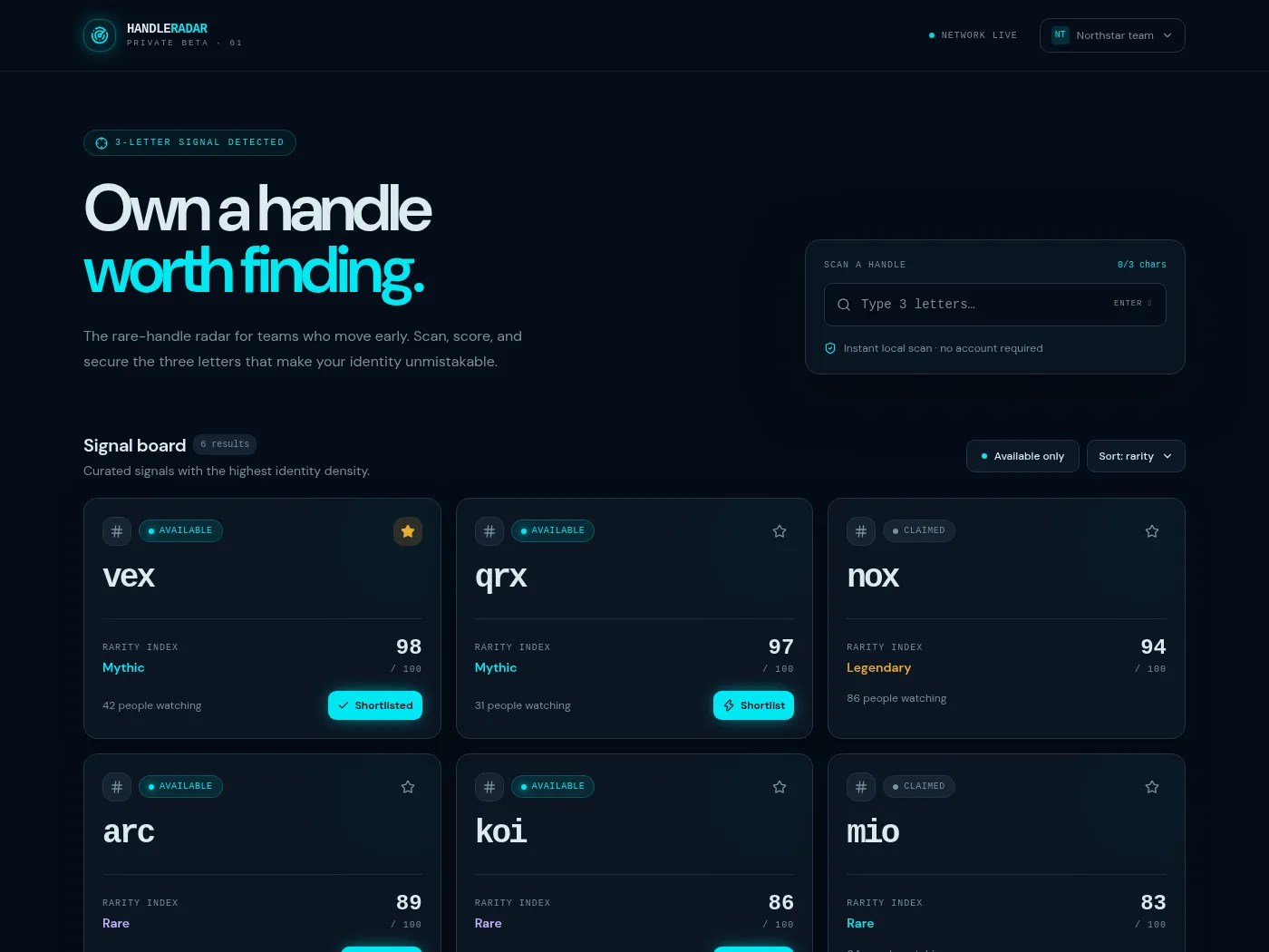 Rare Discord Handle Finder