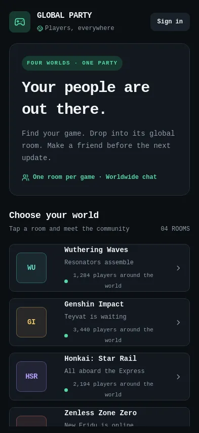 Global Gamer Chat
