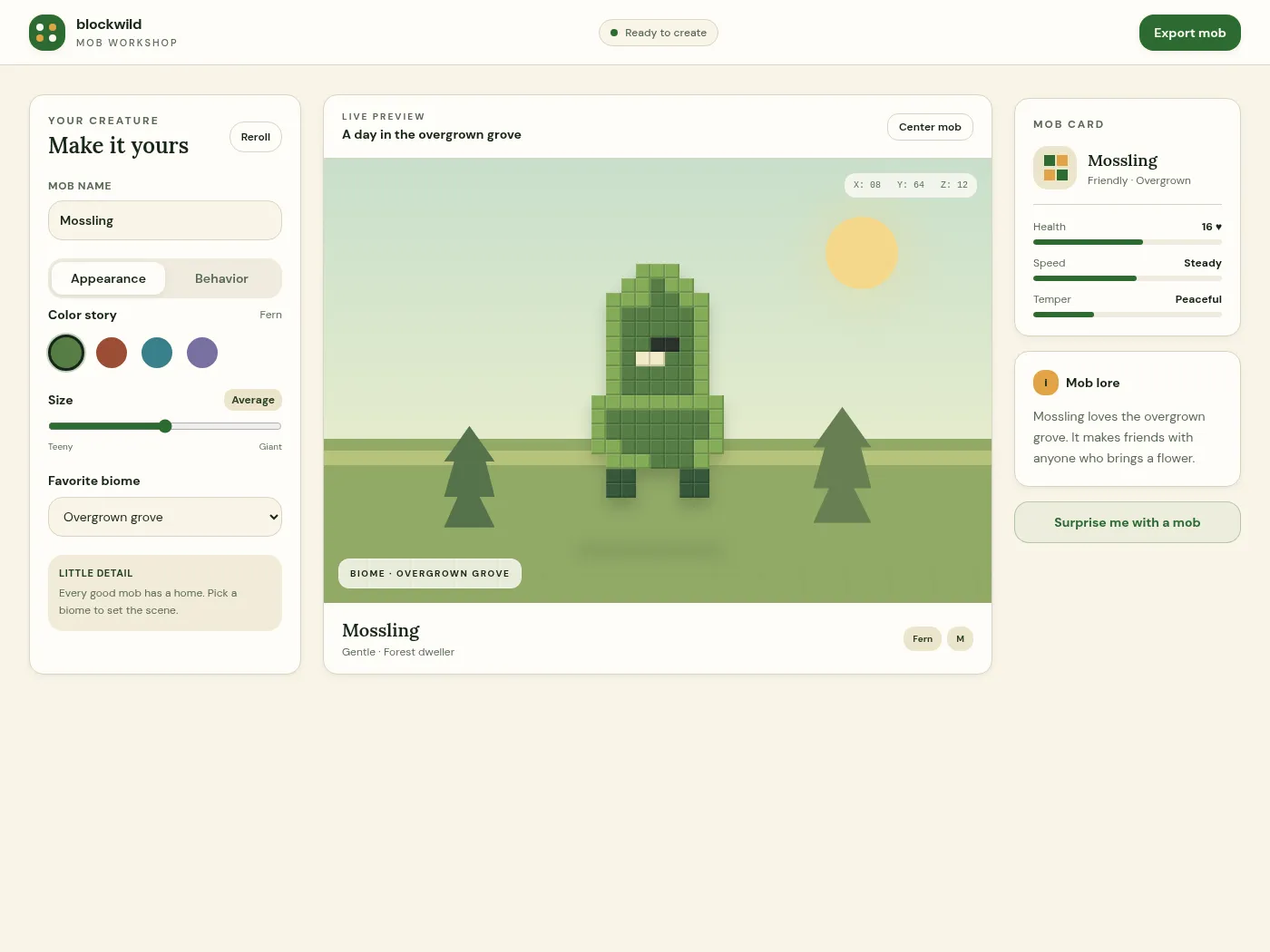 Minecraft Mob Creator