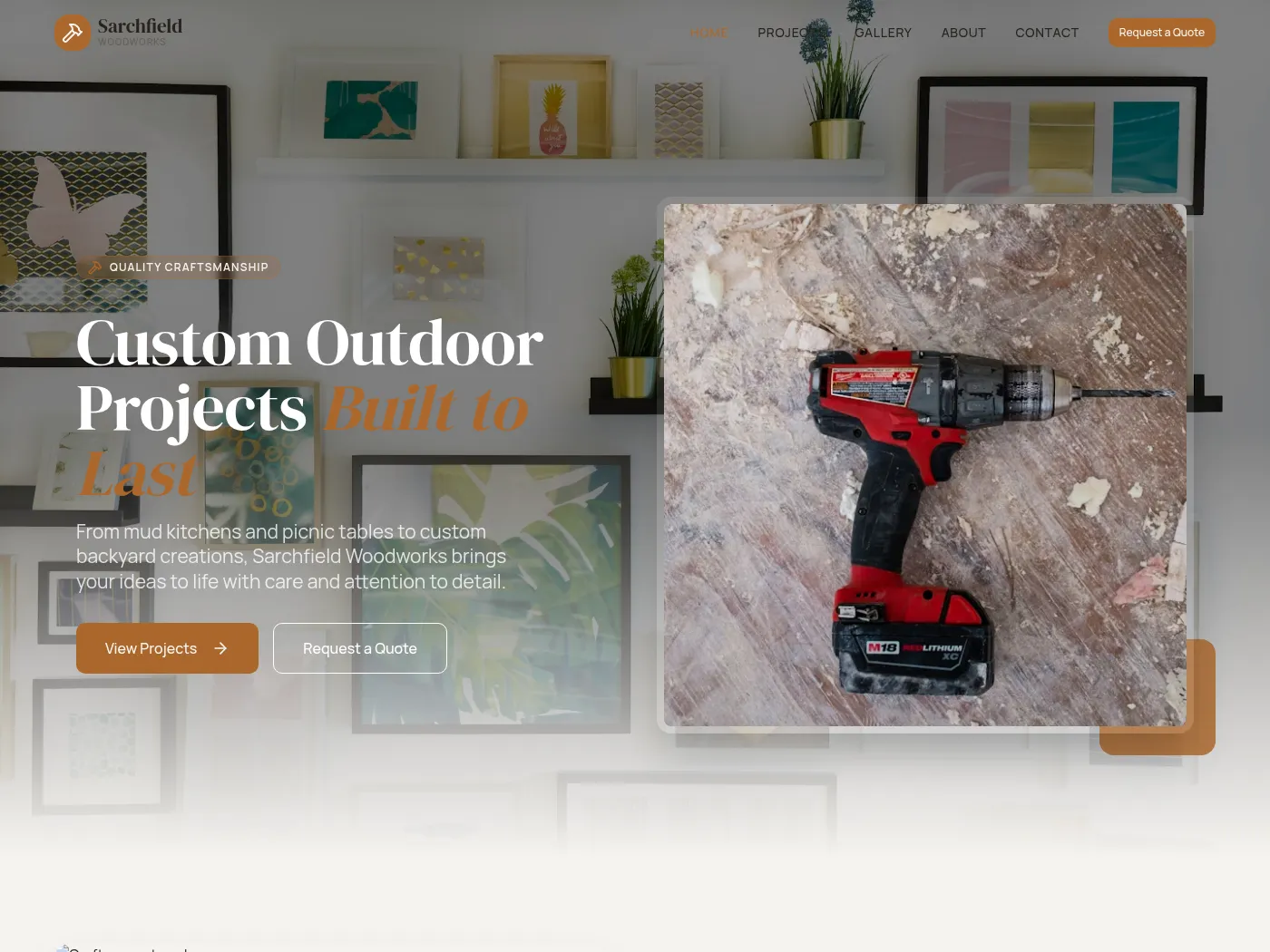 Sarchfield Woodworks Site