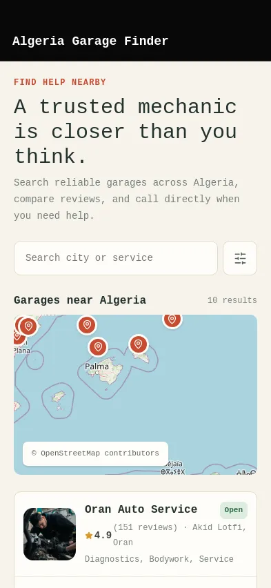 Algeria Garage Finder