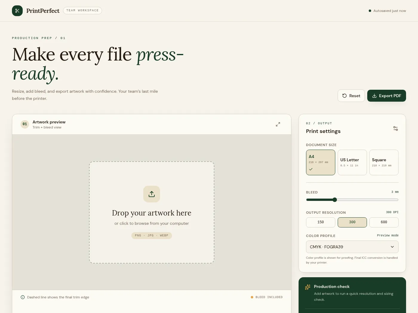 PrintPerfect Prep Tool