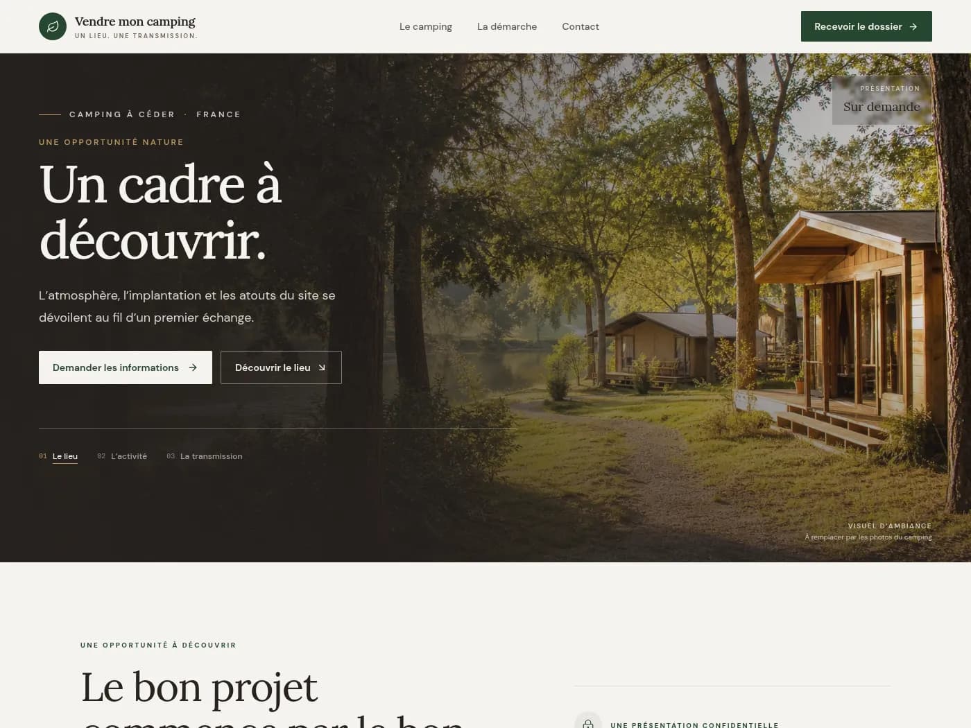 Camping Vente Site