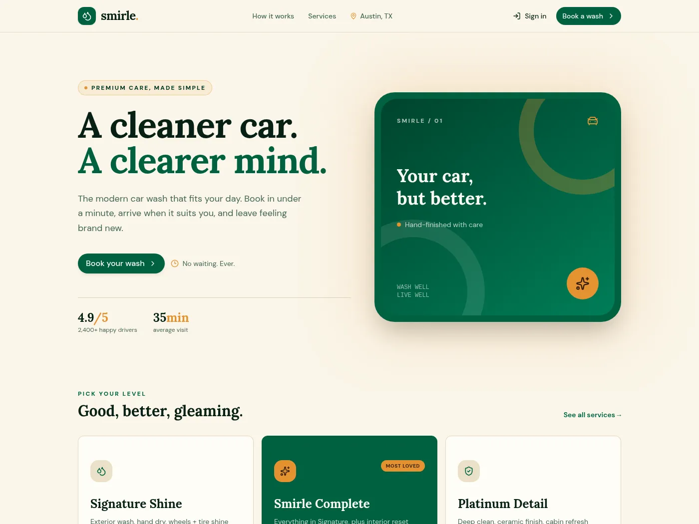 Smirle Car Wash App