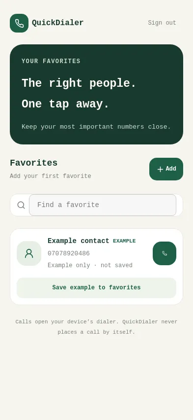 QuickDialer