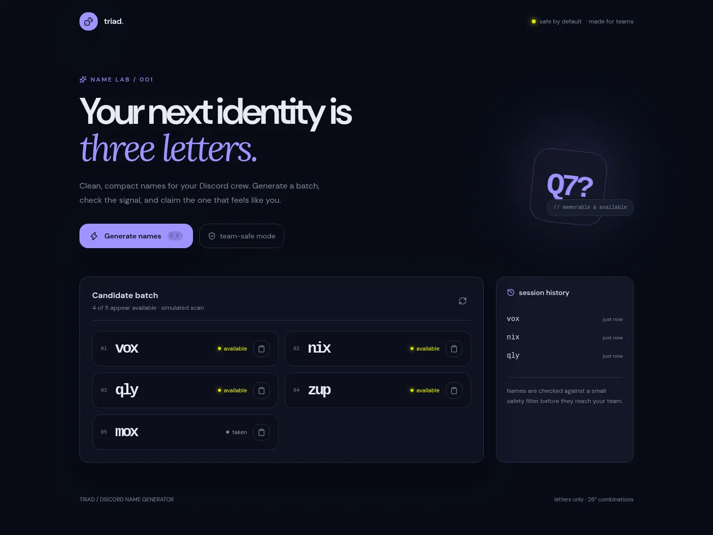Discord Name Generator