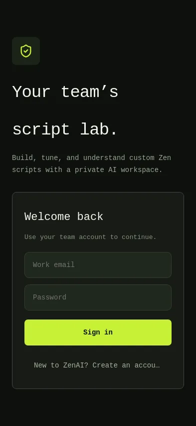 ZenAI Script Builder