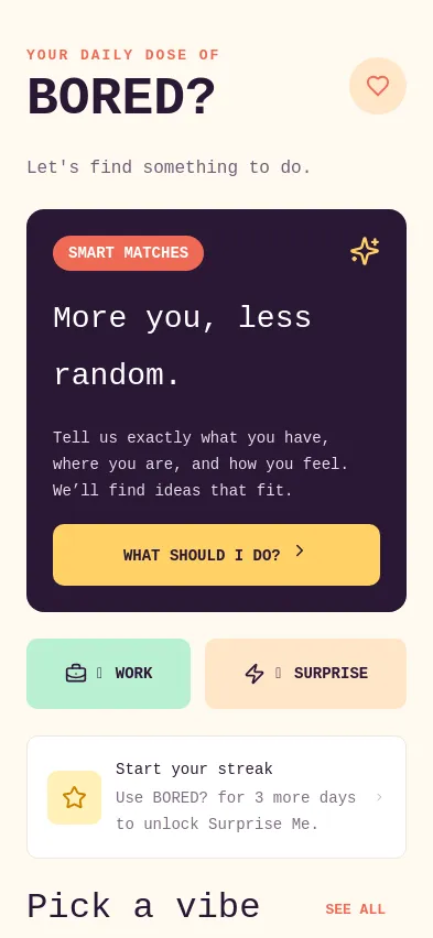 BORED? Activity App