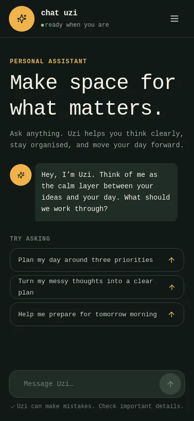Chat Uzi AI Assistant