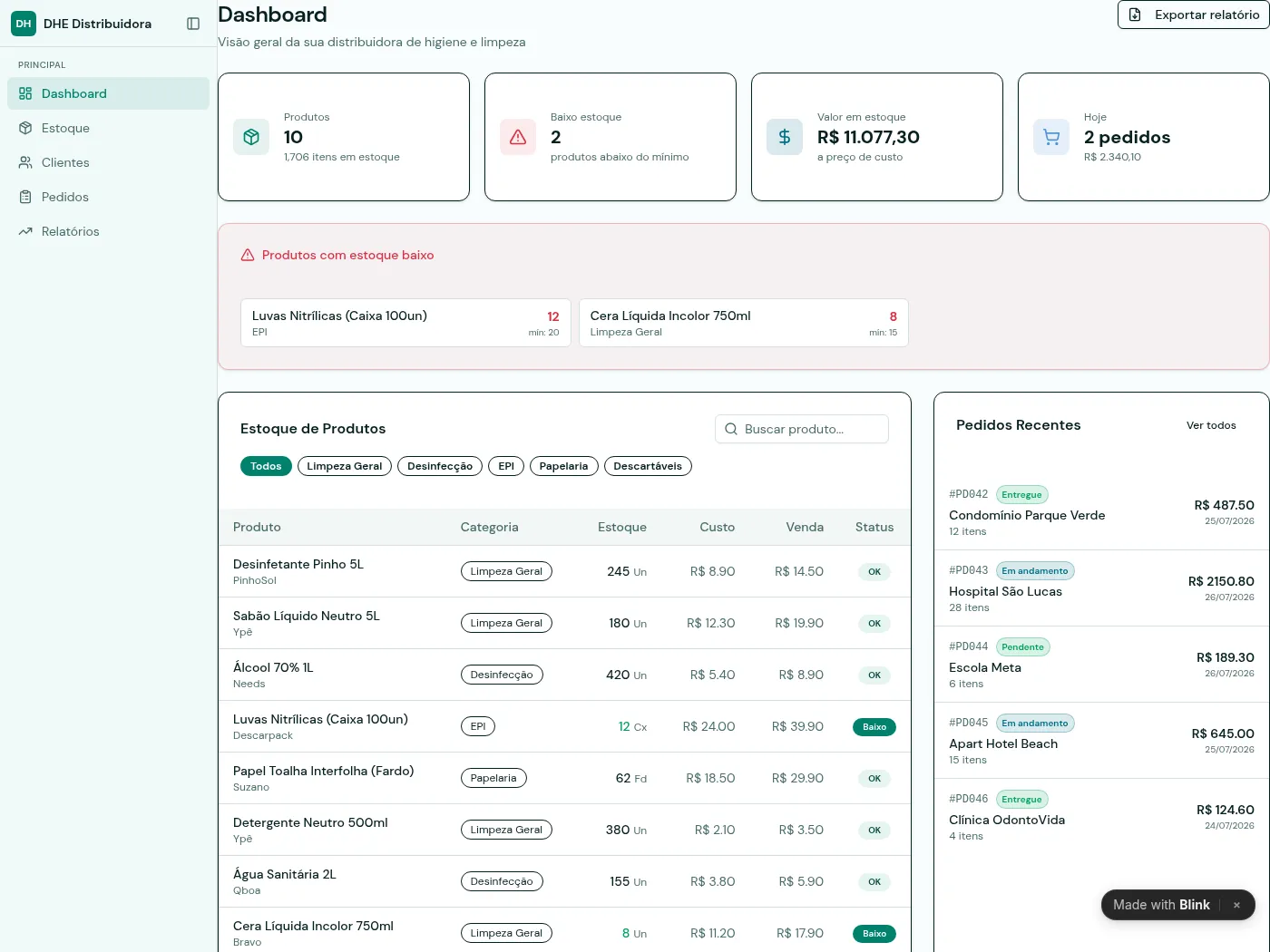 Distribuidora Manager App