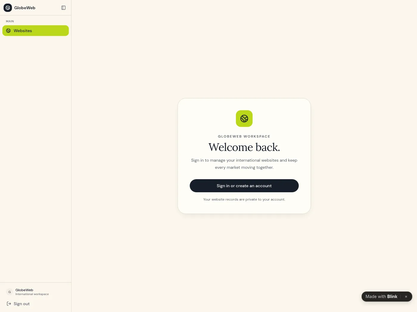 GlobeWeb Portal