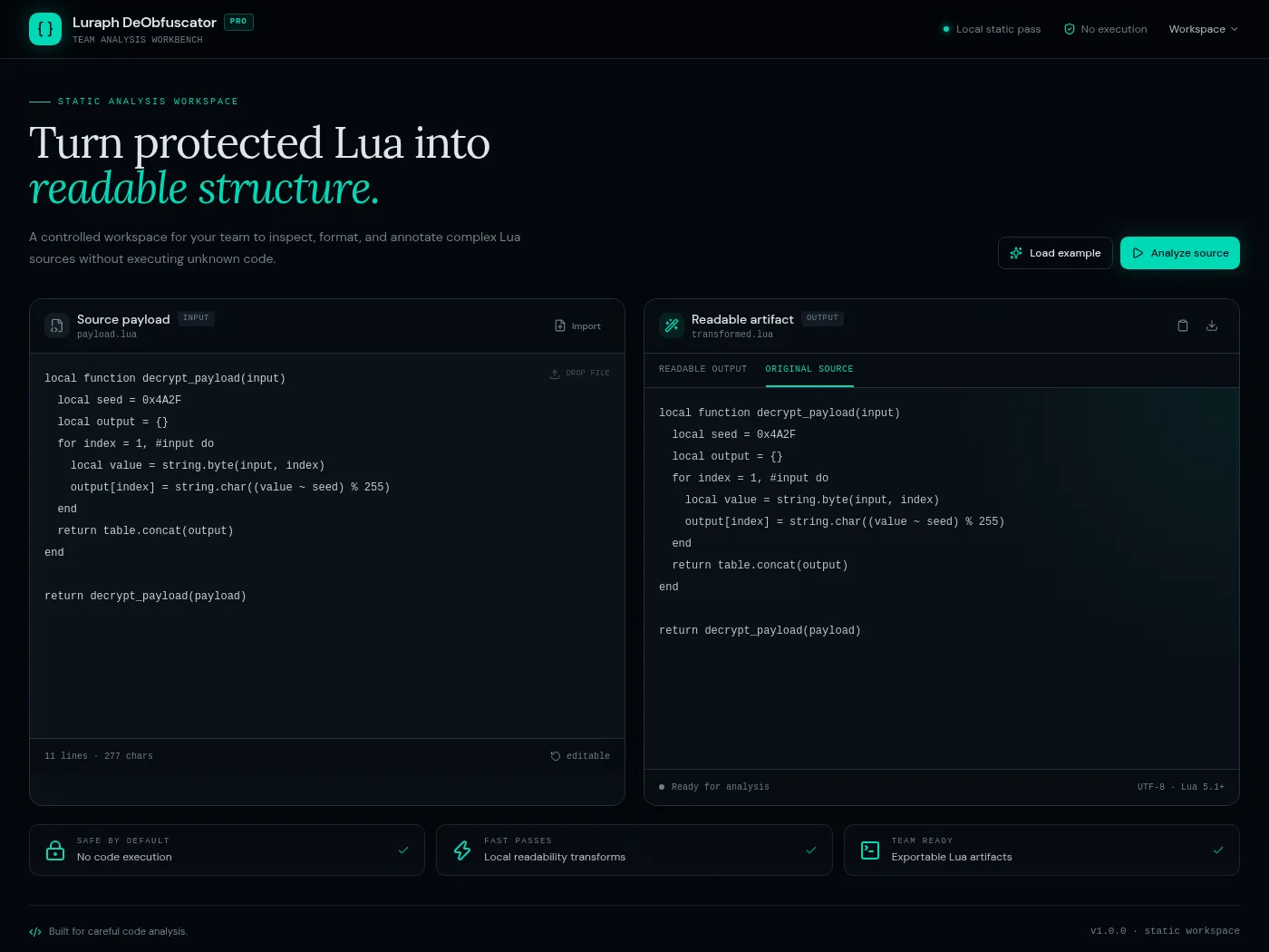 Luraph DeObfuscator Pro