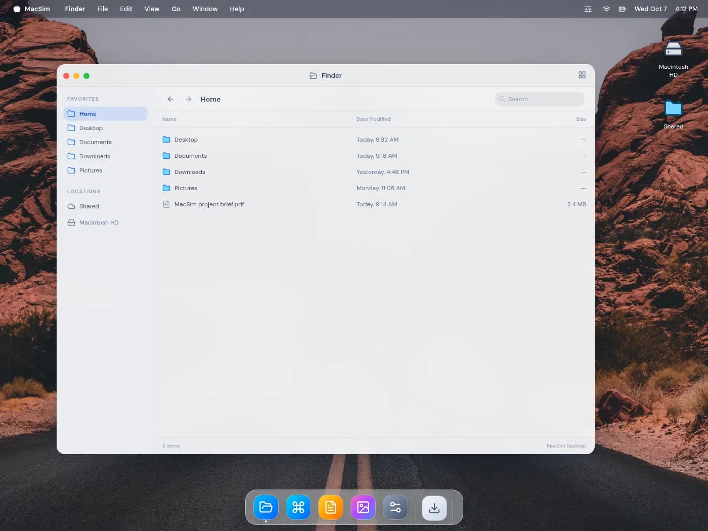 MacSim Web Emulator