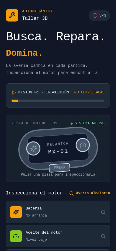 AutoMecánica 3D Game
