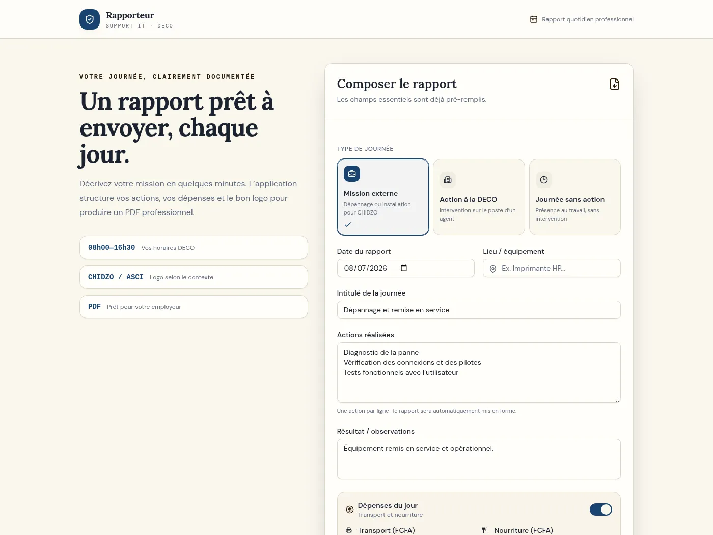 Daily IT Report Generator