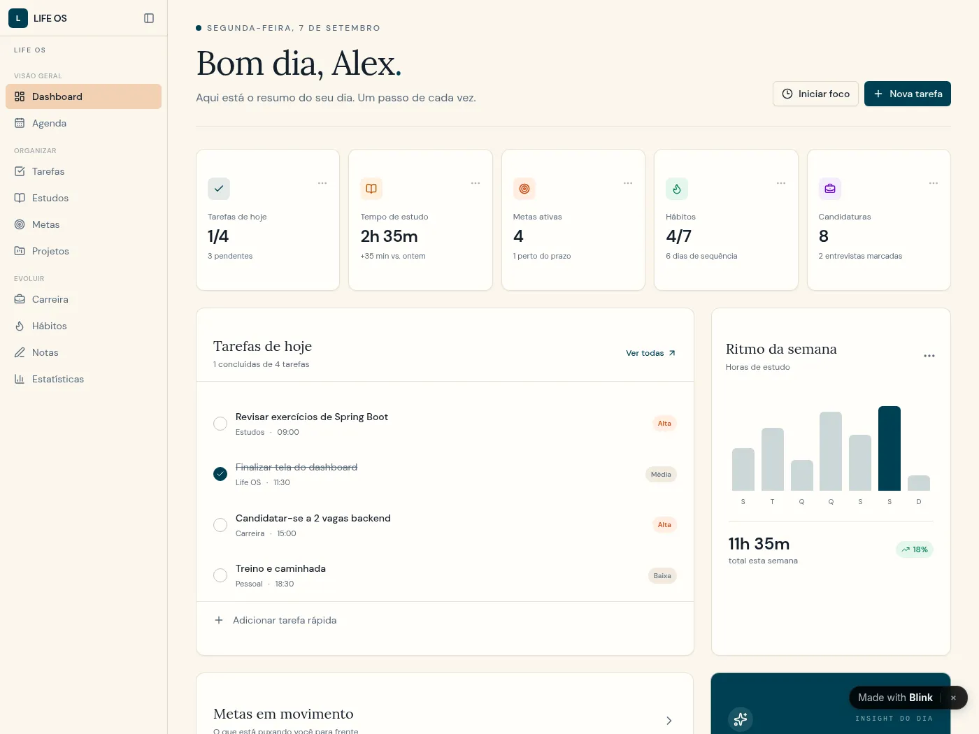 Life OS Dashboard